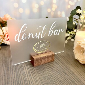 Donut Bar Acrylic Sign | Late Night Donut Dessert Station | Doughnut ...