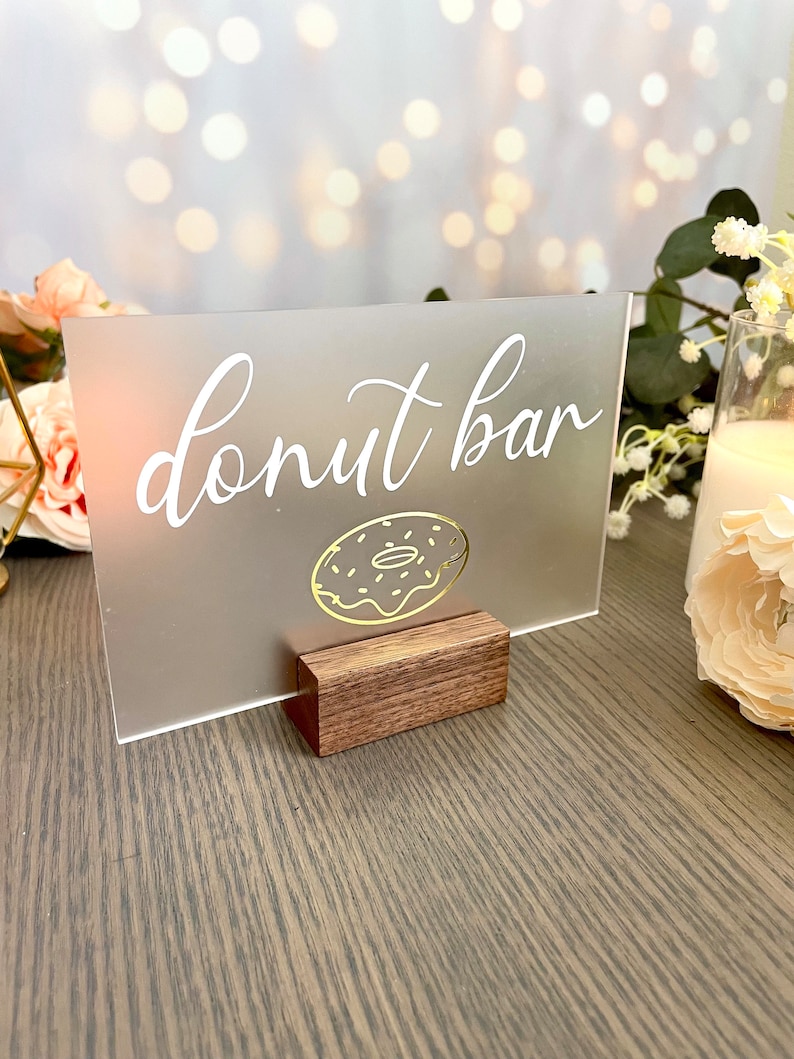 Donut Wall Dessert Station Acrylic Sign Donut Table Signage - Etsy