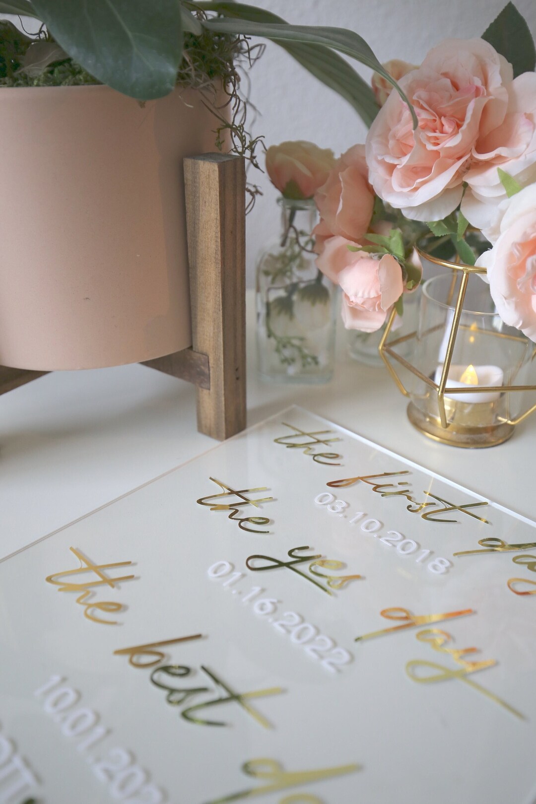 Our Love Story Sign | First Day Yes Day Best Day | Special Dates Sign ...