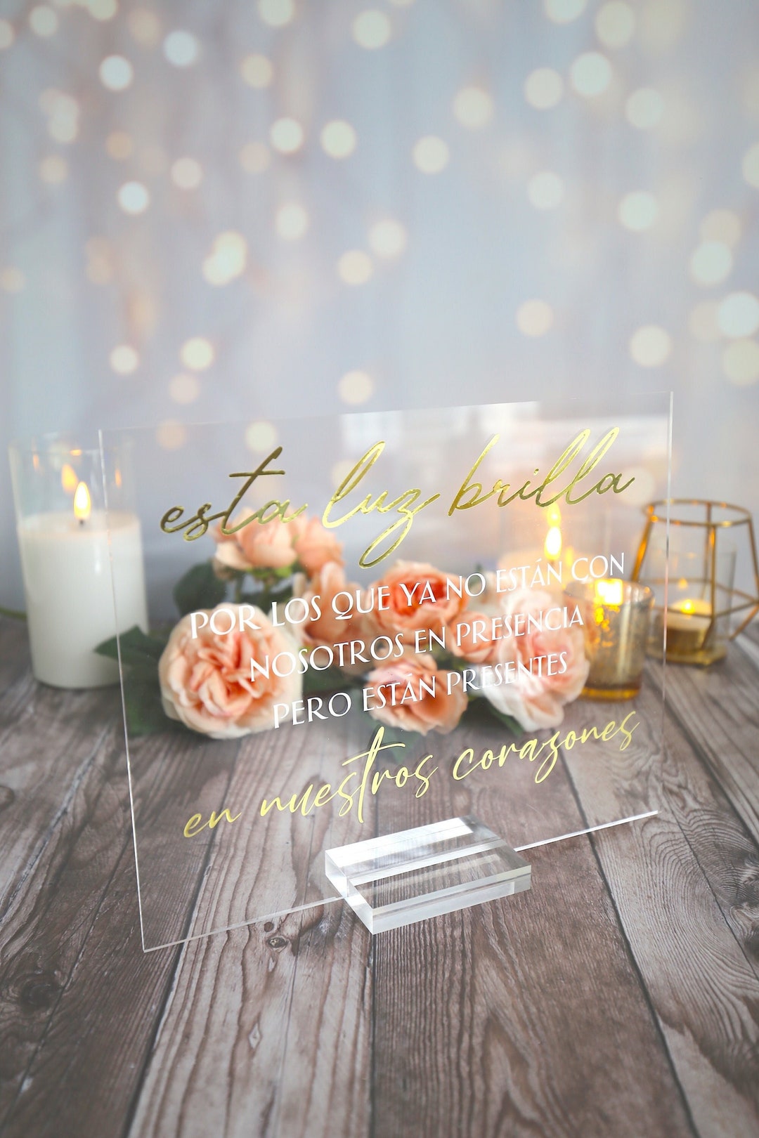 Esta Luz Brilla Spanish Sign | This Light Shines in Memory Spanish ...