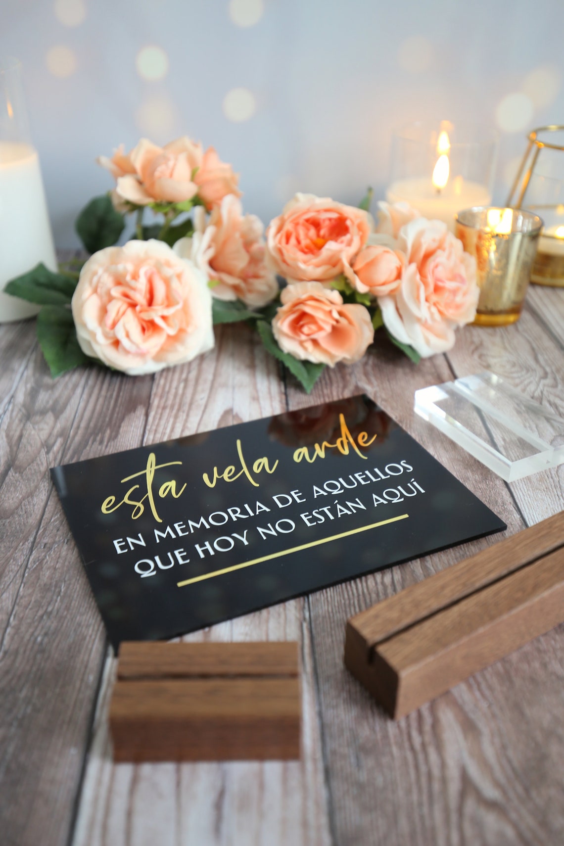 Esta Vela Arde Spanish Sign | This Candle Burns in Loving Memory Sign ...