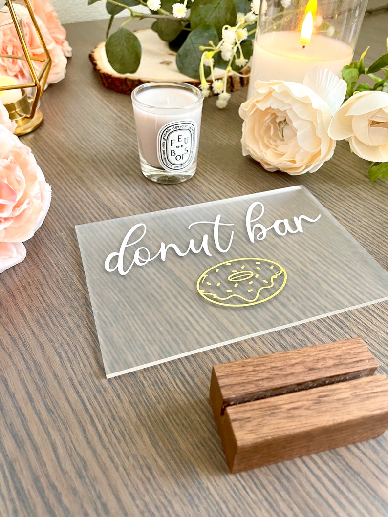 Donut Wall Dessert Station Acrylic Sign Donut Table Signage - Etsy