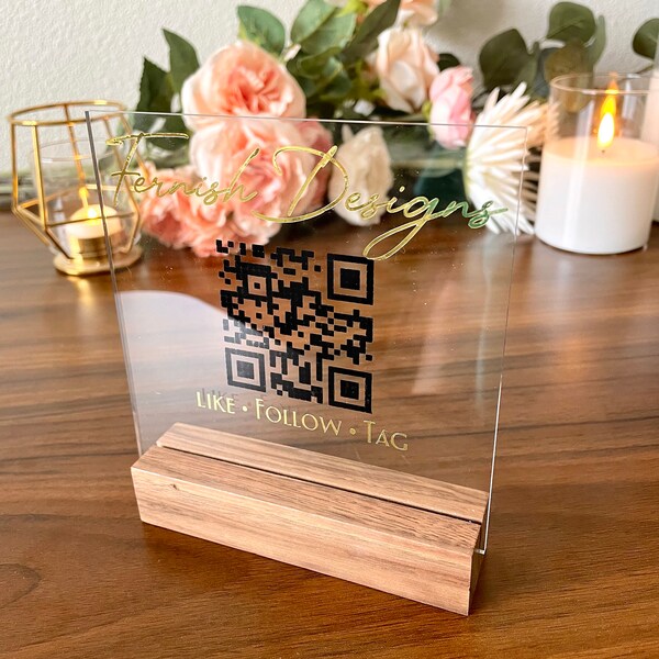 Acrylic Signs Vinyl With Qr Code - Etsy
