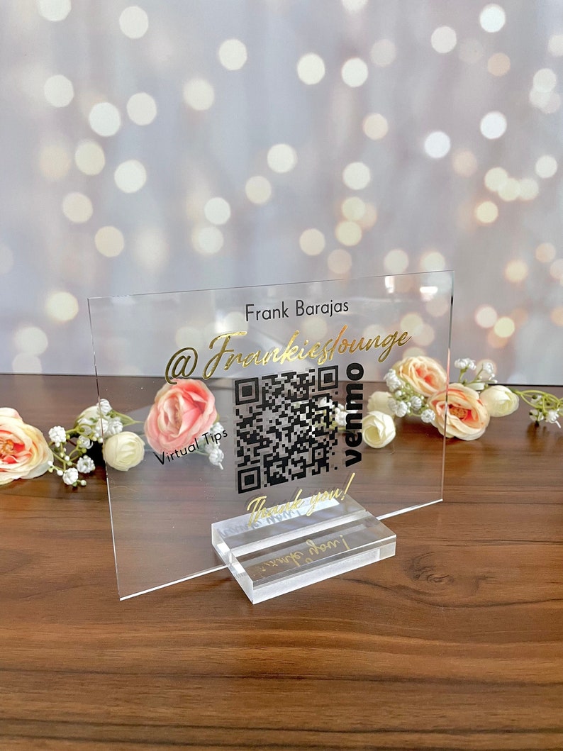 Social Media QR Code Lets Connect Scan Me Acrylic Sign - Etsy