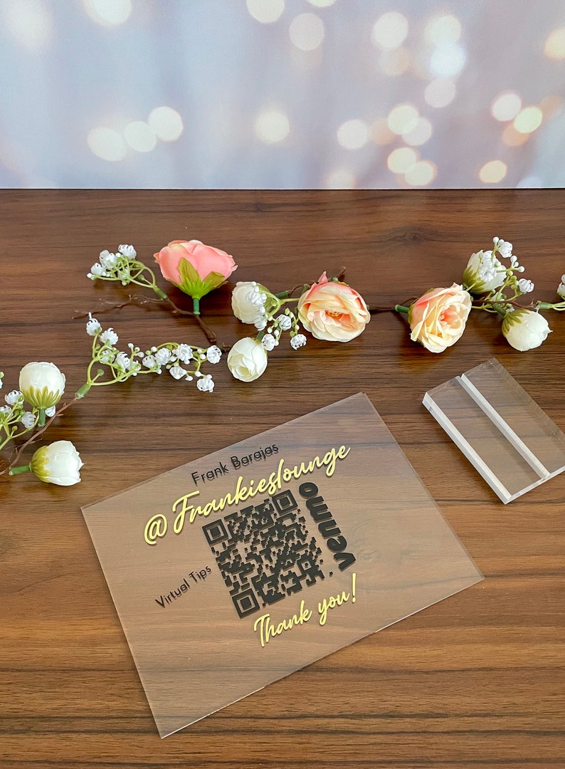Social Media QR Code Lets Connect Scan Me Acrylic Sign - Etsy