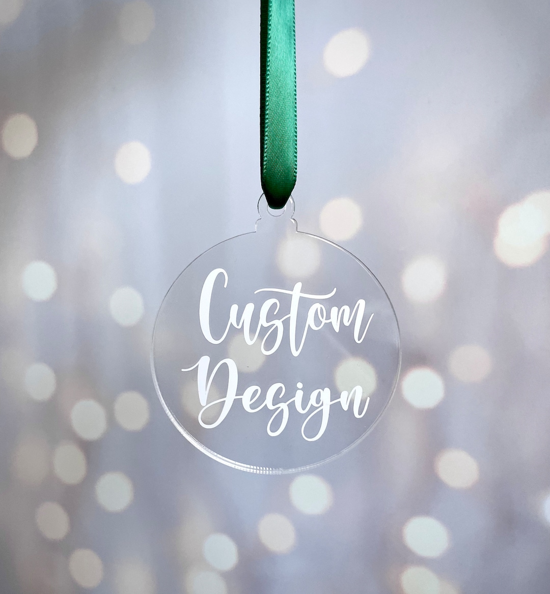 Personalized Custom Acrylic Ornament Keepsake | Customizable Tree ...