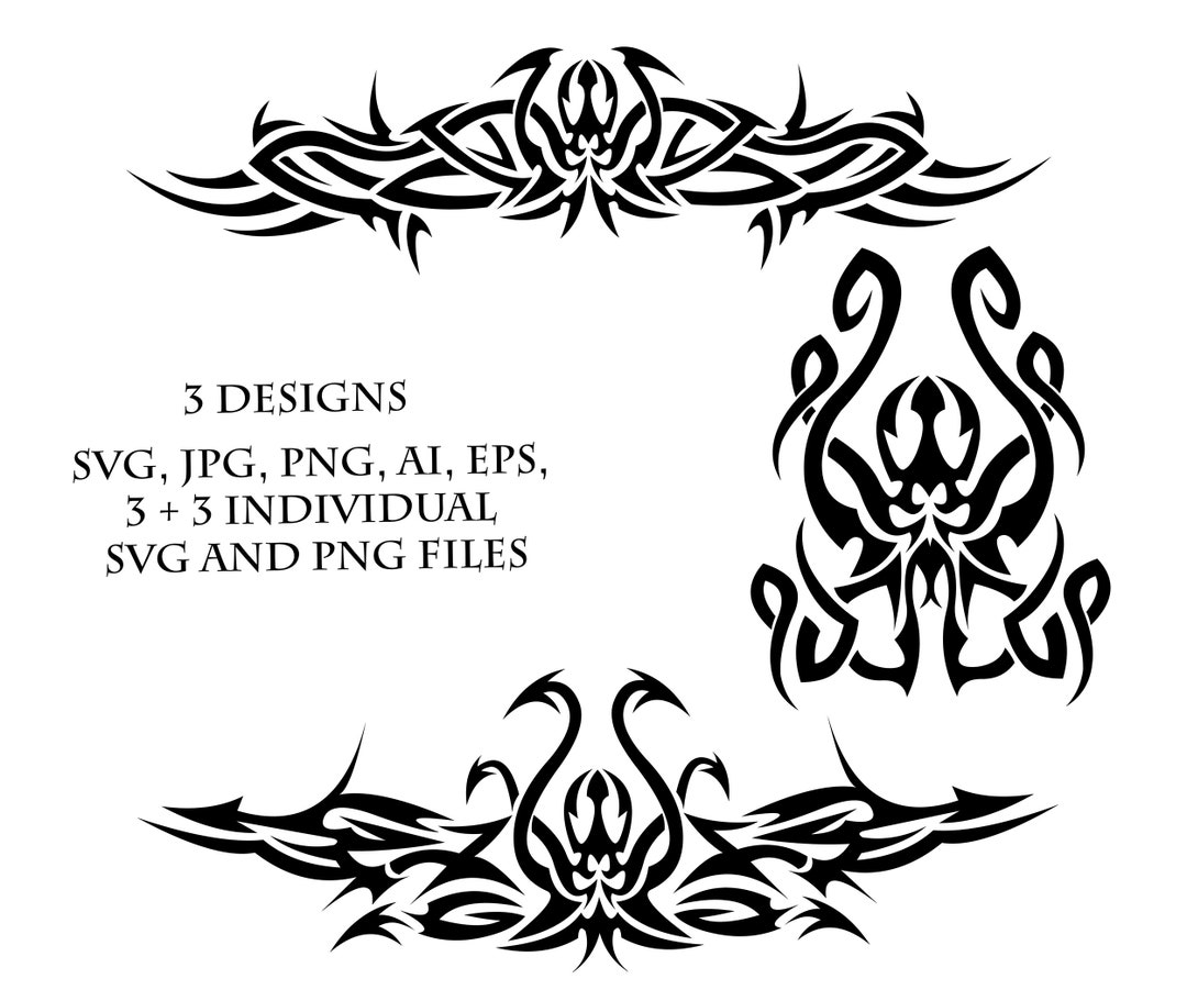 Tribal Vector Tattoo Design ( Clipart Digital Collection Octopus ...