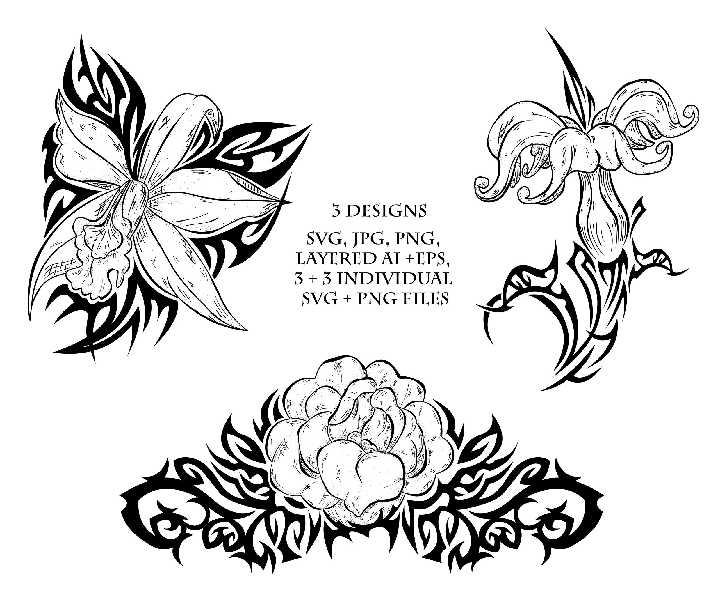 Tribal Flower Designs