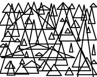 Printable Triangles Coloring Page, Triangles Shape Prints, Geometric ...