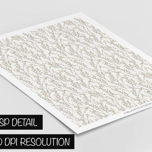 Dollhouse Floral Miniature Wallpaper, Printable Download, 1/12 Scale ...