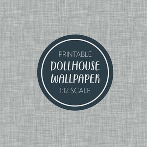 Dollhouse Miniature Wallpaper, Linen Look, Farmhouse, Cottage ...