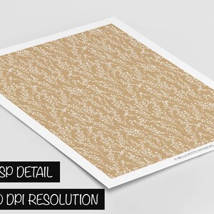 Dollhouse Miniature Wallpaper, Farmhouse, Floral Buds, Yellow Flowers ...