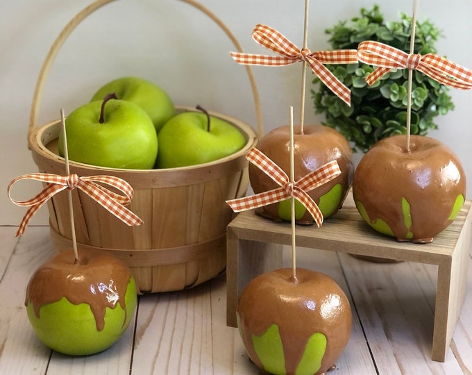 Faux Caramel Apple | Autumn Decor | Tiered Tray Decor | Fall Home ...