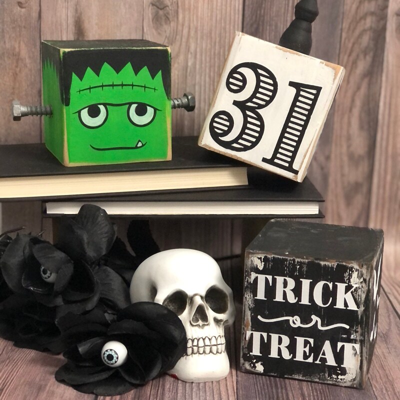 Halloween Blocks - Etsy