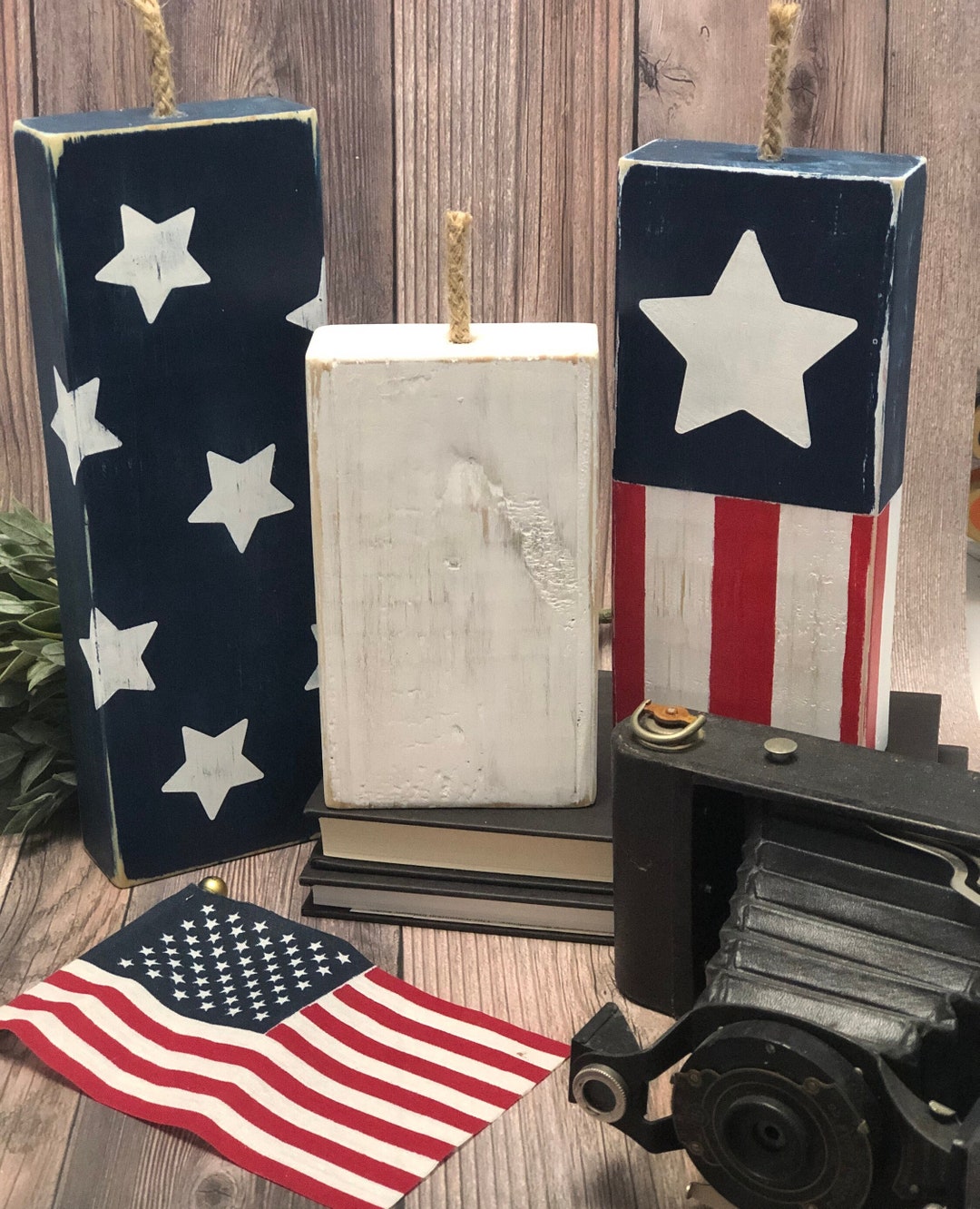Patriotic Wood Firecrackers | Patriotic Decor | 2x4 Wooden Firecrackers ...