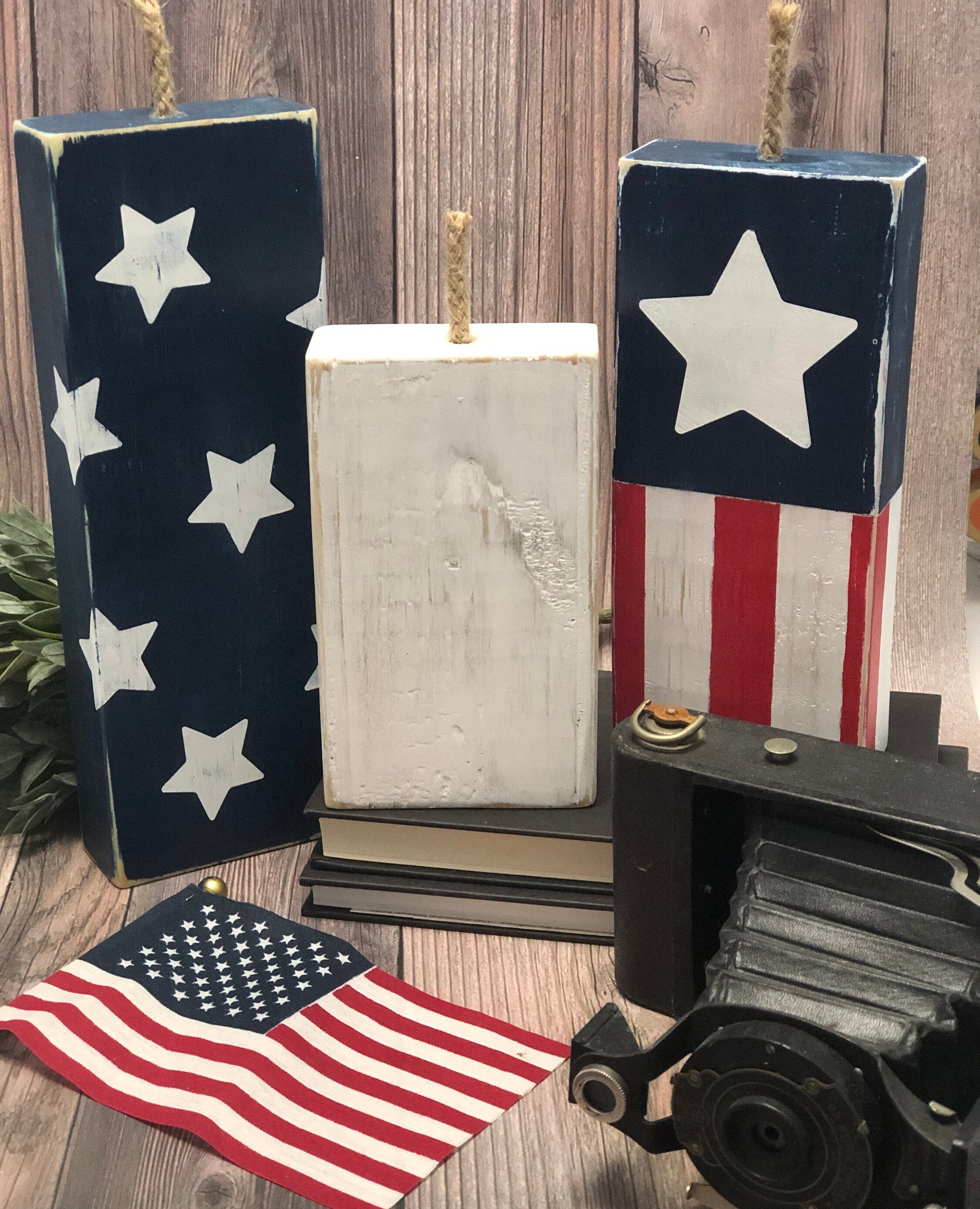 Patriotic Wood Firecrackers Patriotic Decor 2x4 Wooden Firecrackers ...