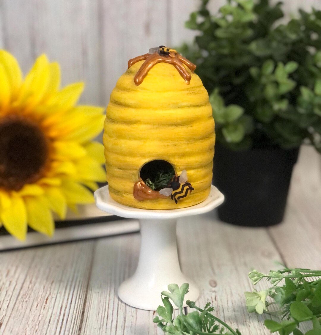Beehive Decor | Ceramic Beehive Decor | Spring & Summer Decor | Faux ...