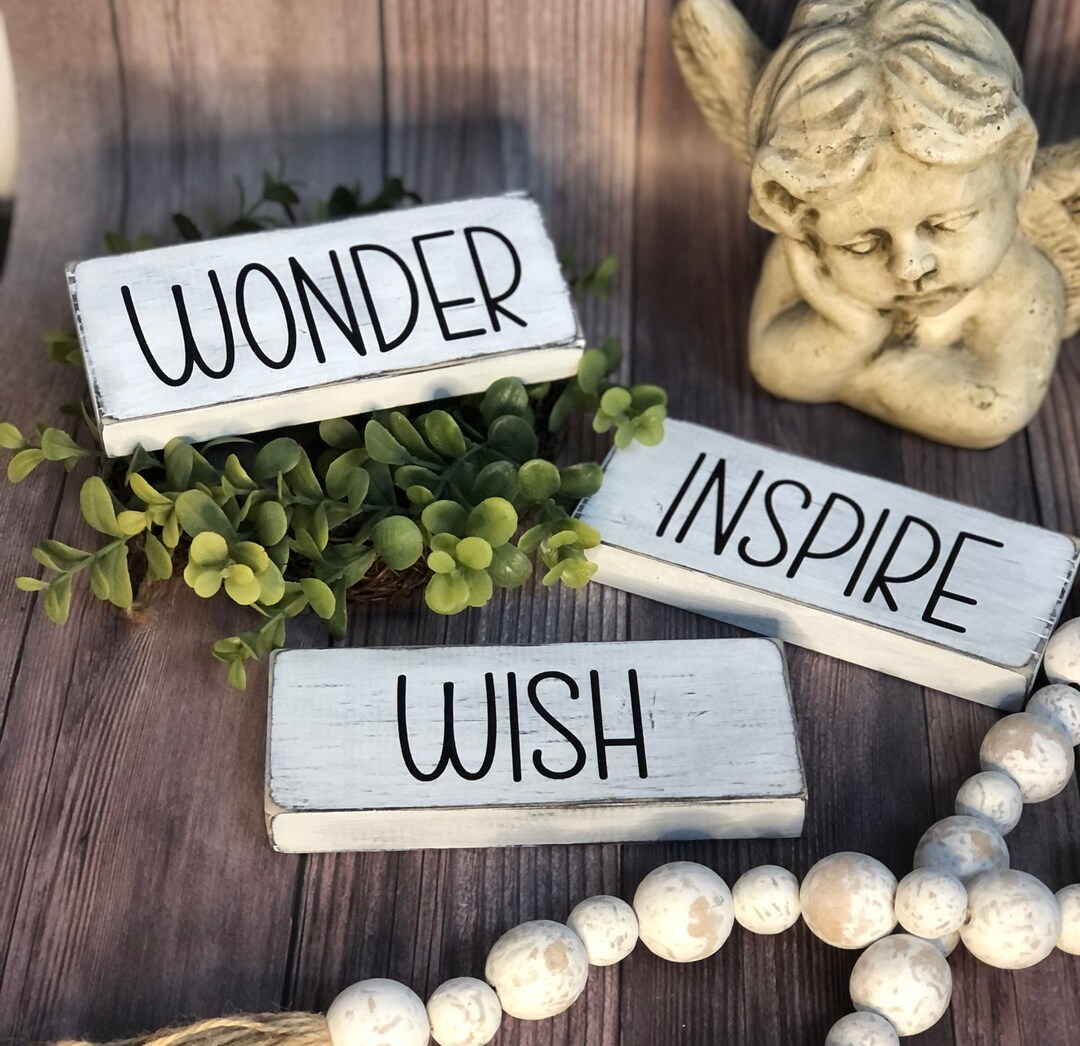 One Word Signs Inspirational Wood Signs Small Farmhouse Signs Home ...