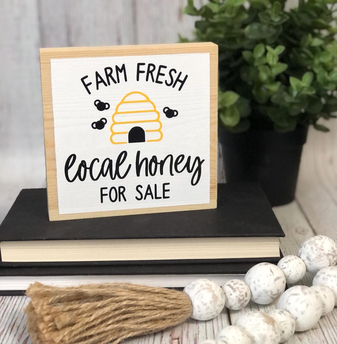 Honey Bee Wood Sign | Bee Sign | Bee Themed Wood Sign | Wood Sign ...