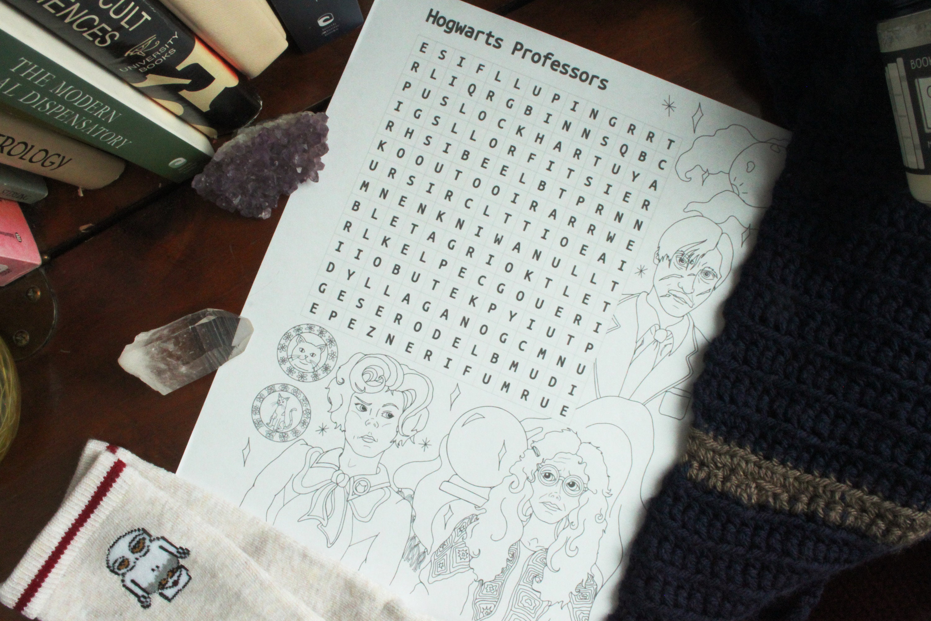 Professors - Wizard Inspired Coloring Page & Word Search - Etsy