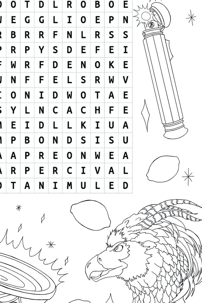 Headmaster - Wizard Inspired Coloring Page & Word Search - Etsy