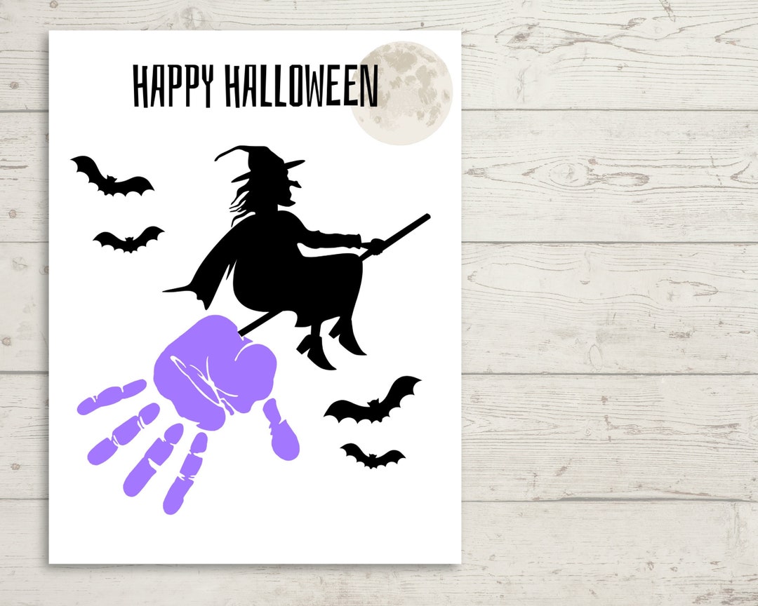 Halloween Handprint Art | Hand Print Craft | Trick or Treat Craft ...