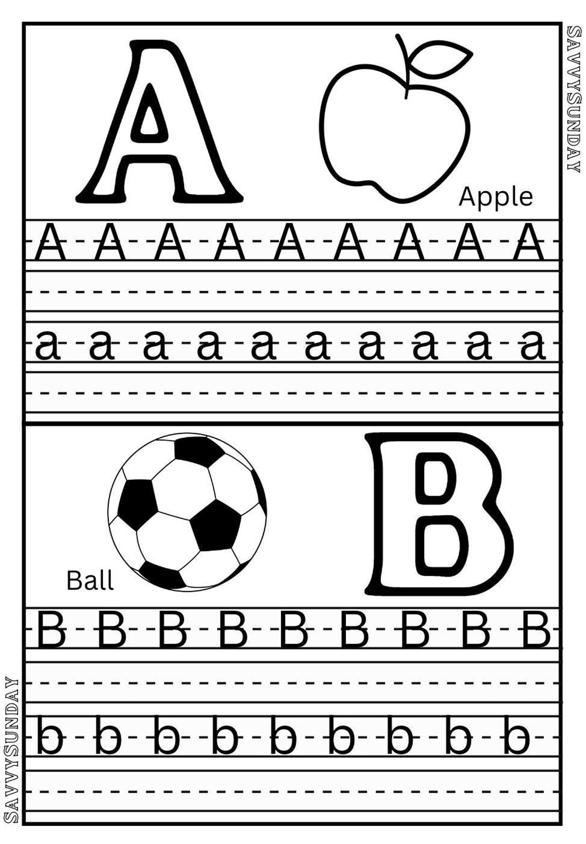ABC Alphabet Phonics Handwriting for Toddlers and Kindergarten - Etsy