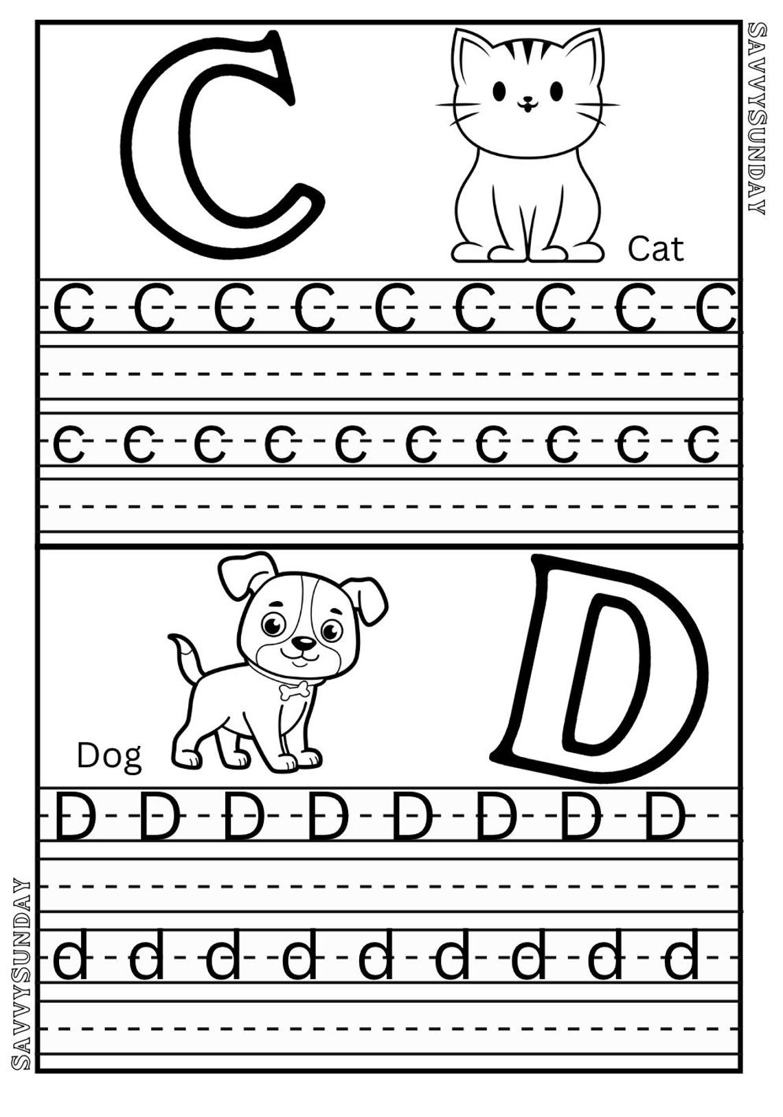 ABC Alphabet Phonics Handwriting for Toddlers and Kindergarten - Etsy