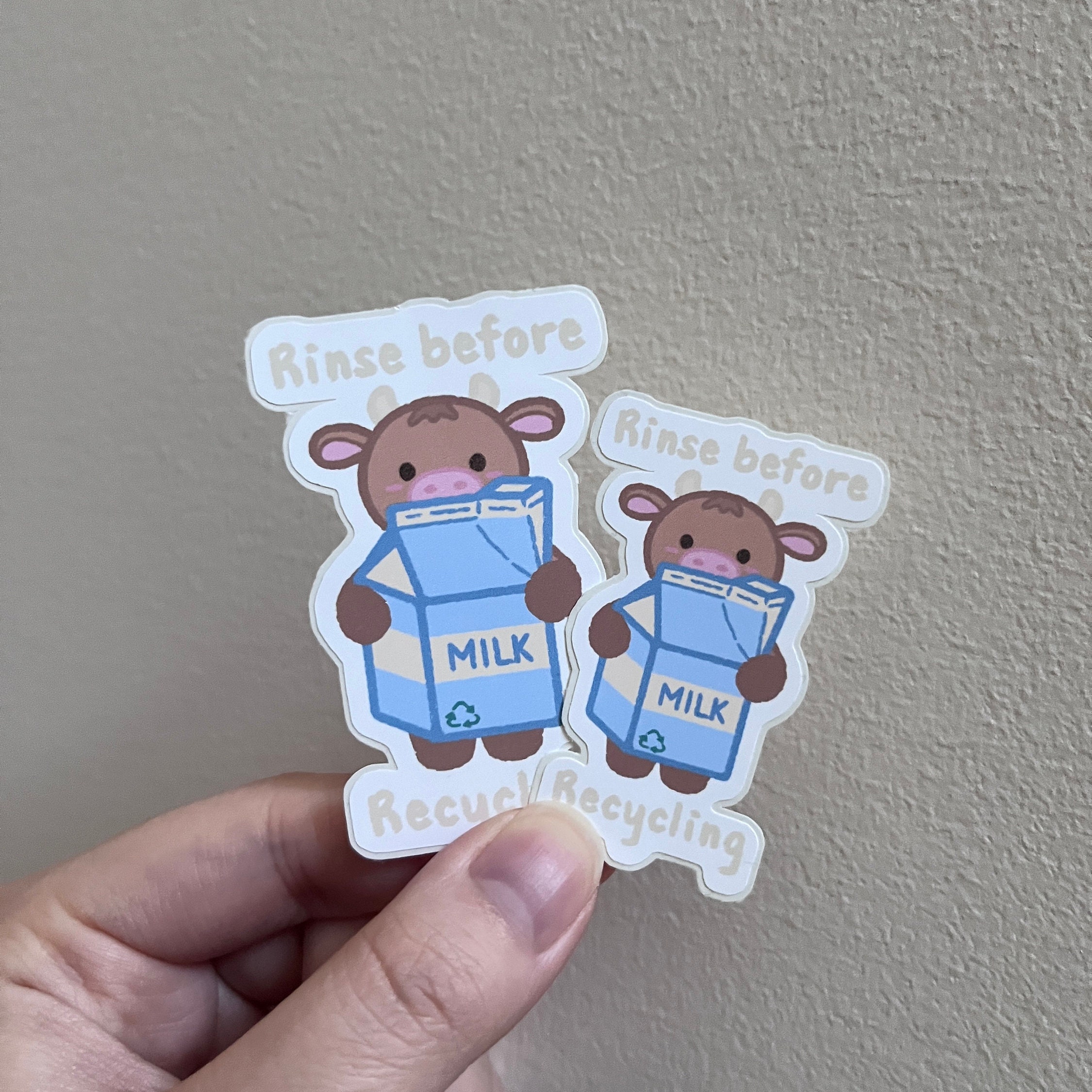 Recycle Sticker, Cow Sticker, Cute Sticker, Fun Sticker, Climate Change ...
