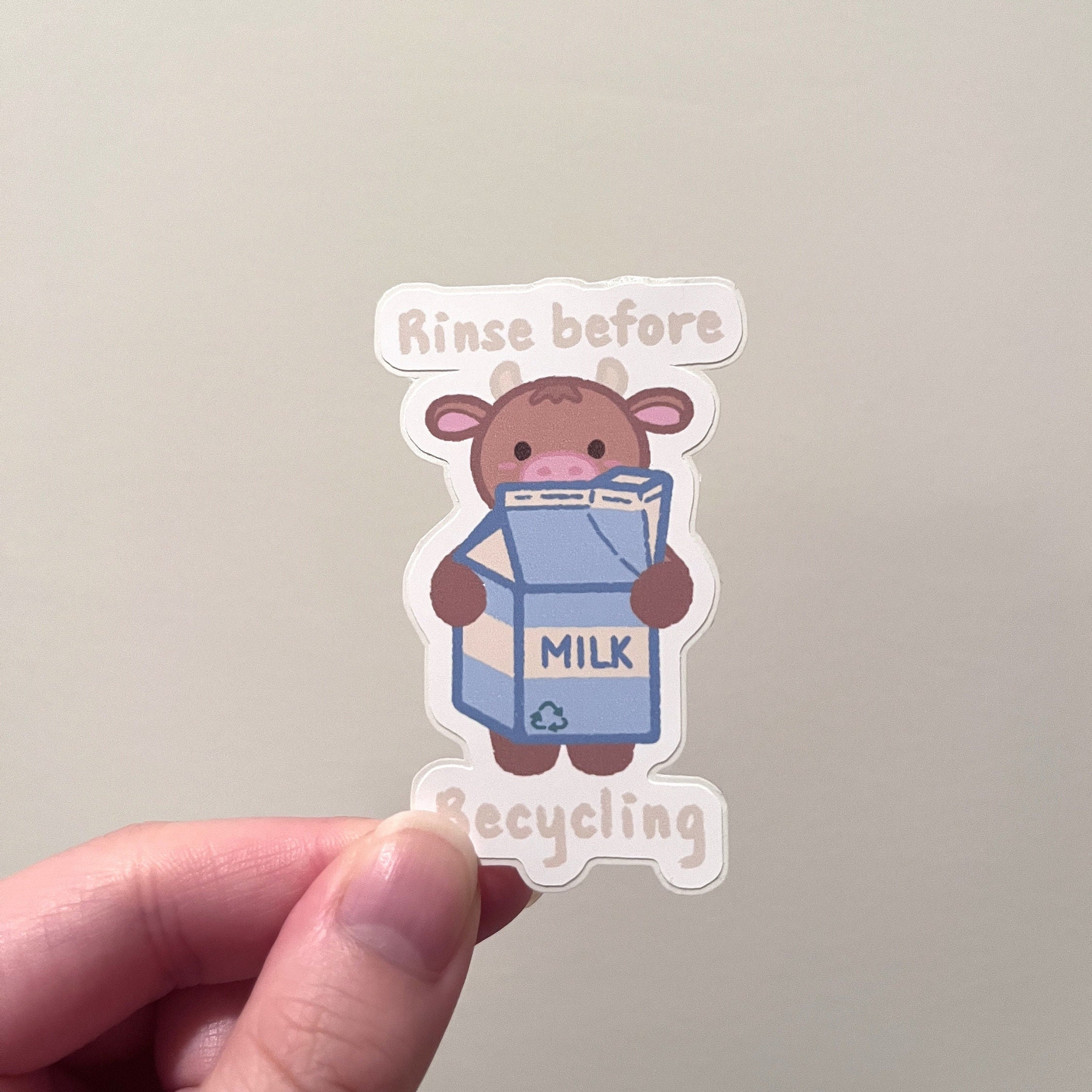 Recycle Sticker, Cow Sticker, Cute Sticker, Fun Sticker, Climate Change ...