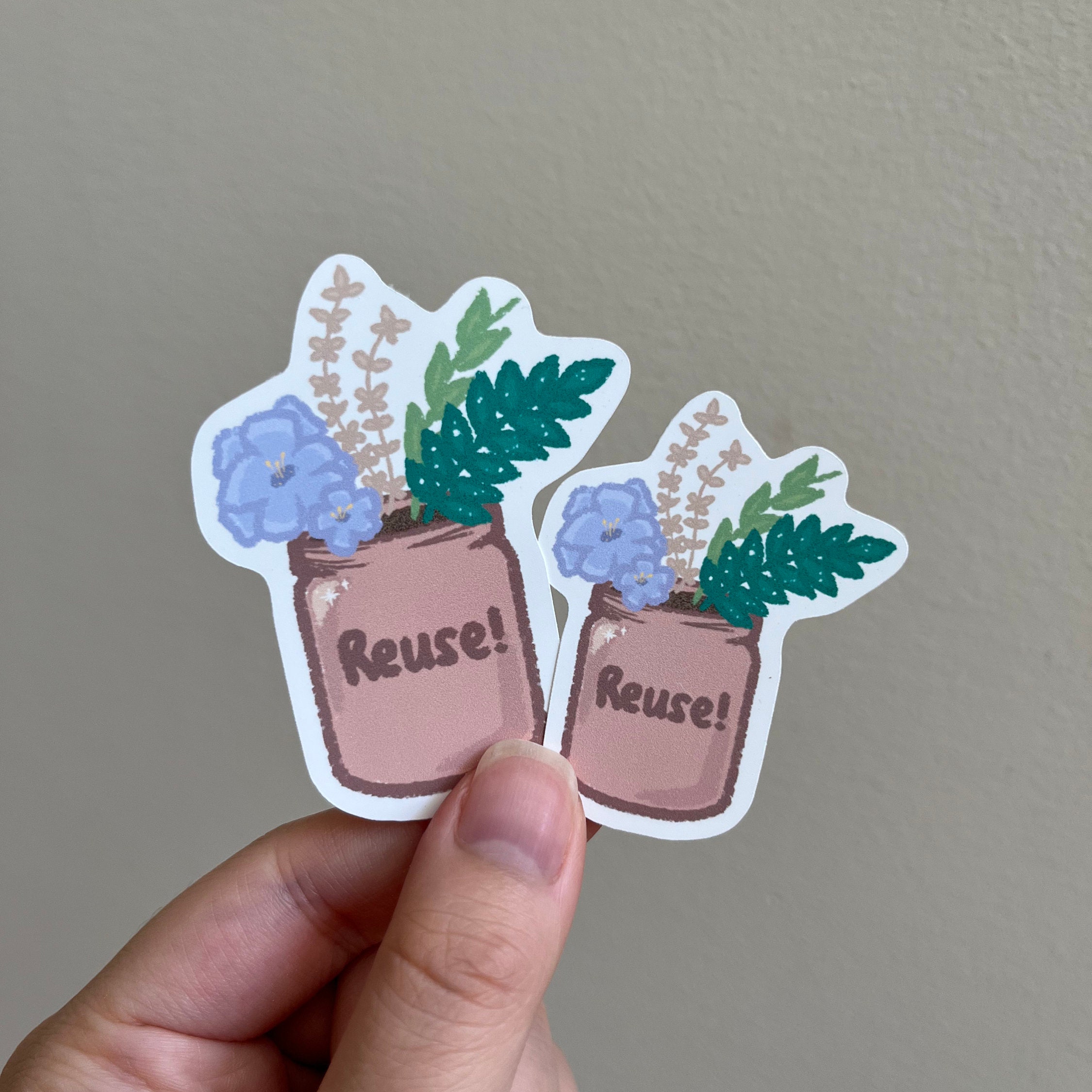 Reuse Sticker, Climate Change Action Sticker, Fun and Cute Sticker ...