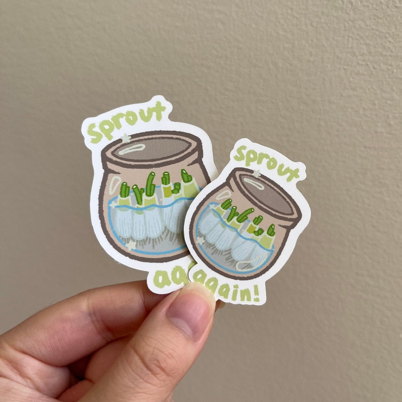 Regrow Sprout Sticker, Plant Sticker, Nature Sticker, Message Sticker ...