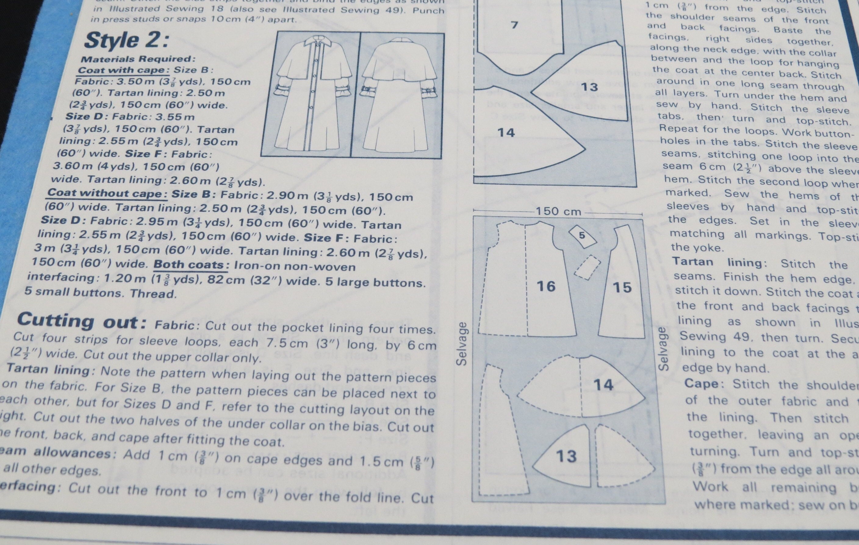 Vintage Paper Dressmaking Pattern for Sewing Stylish Coats - Etsy