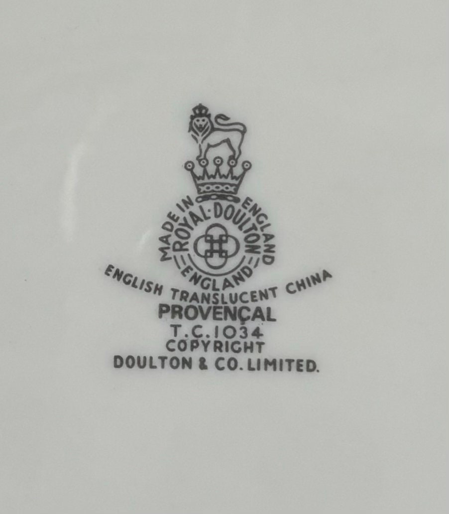 Vintage Royal Doulton Provençal English Translucent China Salad/lunch ...