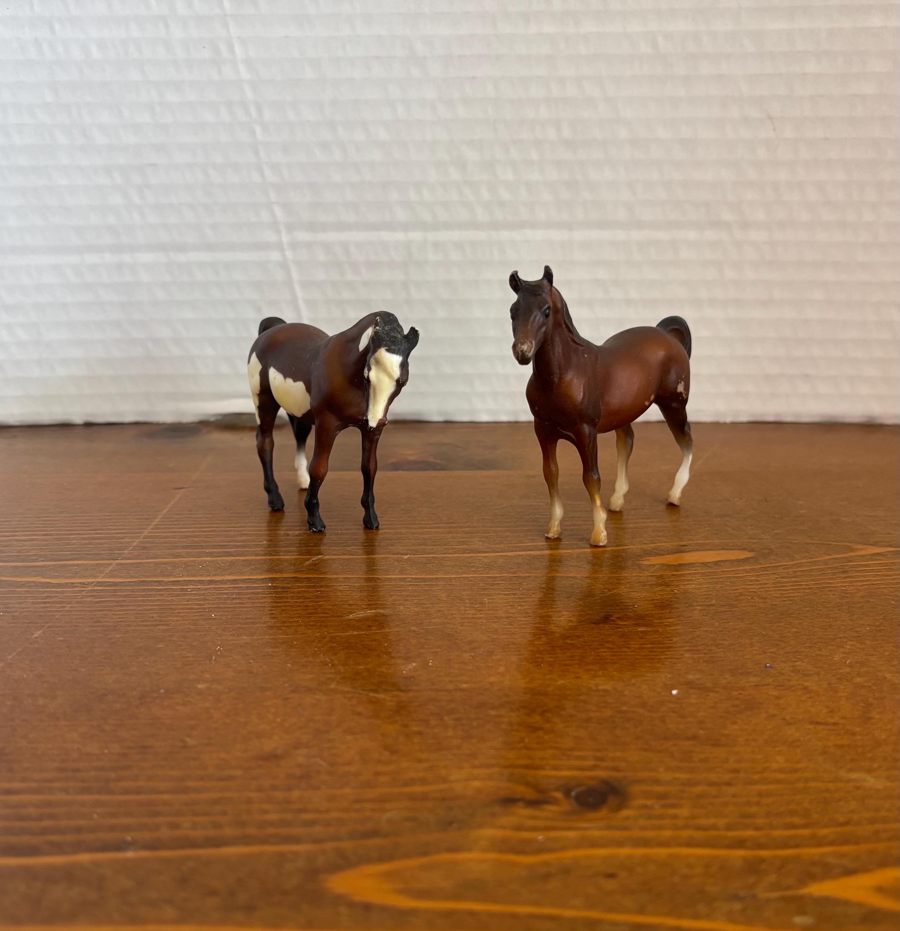 Vintage 1975 Breyer Miniature Horse Figurines Collectible Set of 2 ...