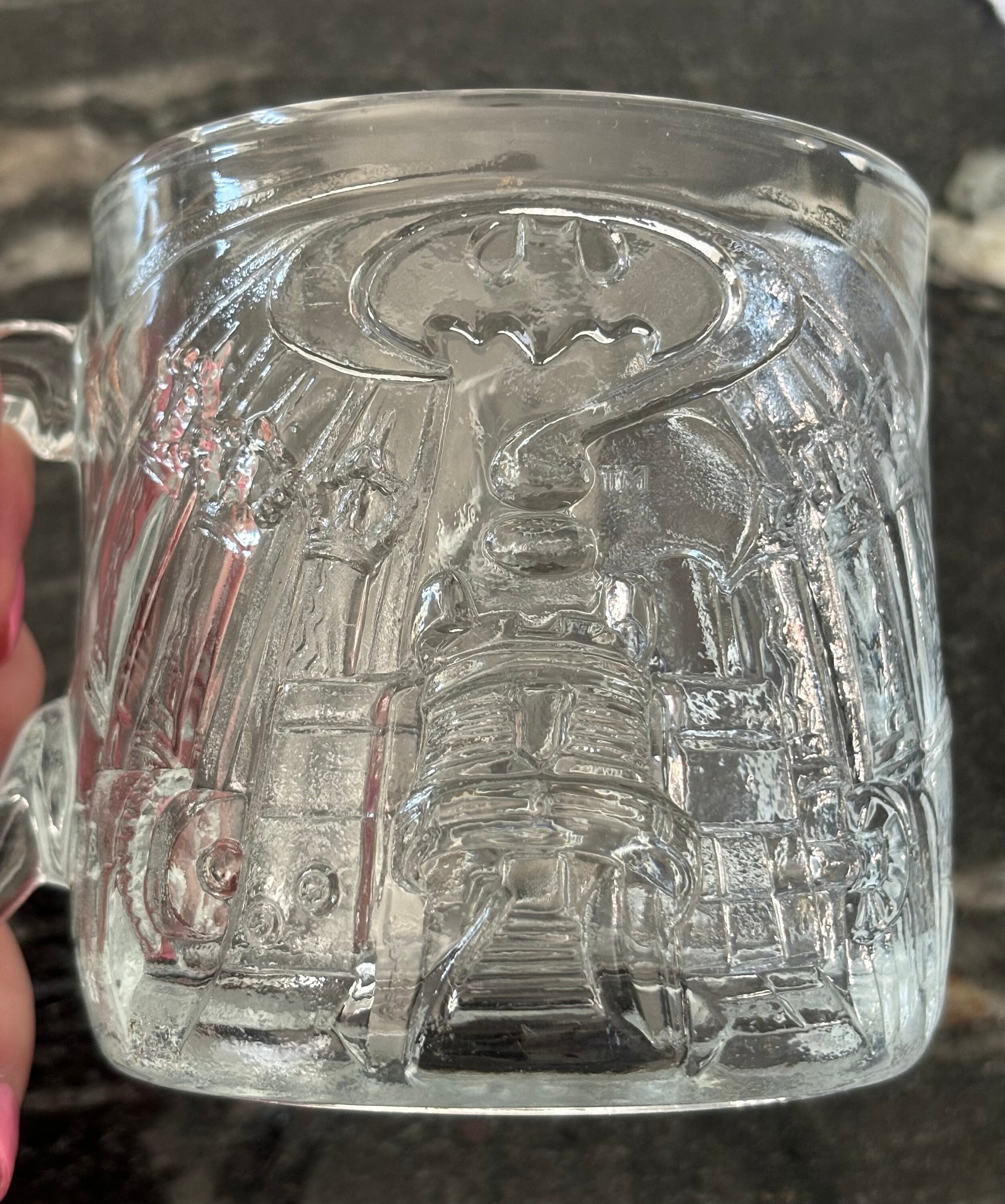 Vintage 1995 Mcdonald's 3D the Riddler Glass Mug Batman Forever 1995 DC ...