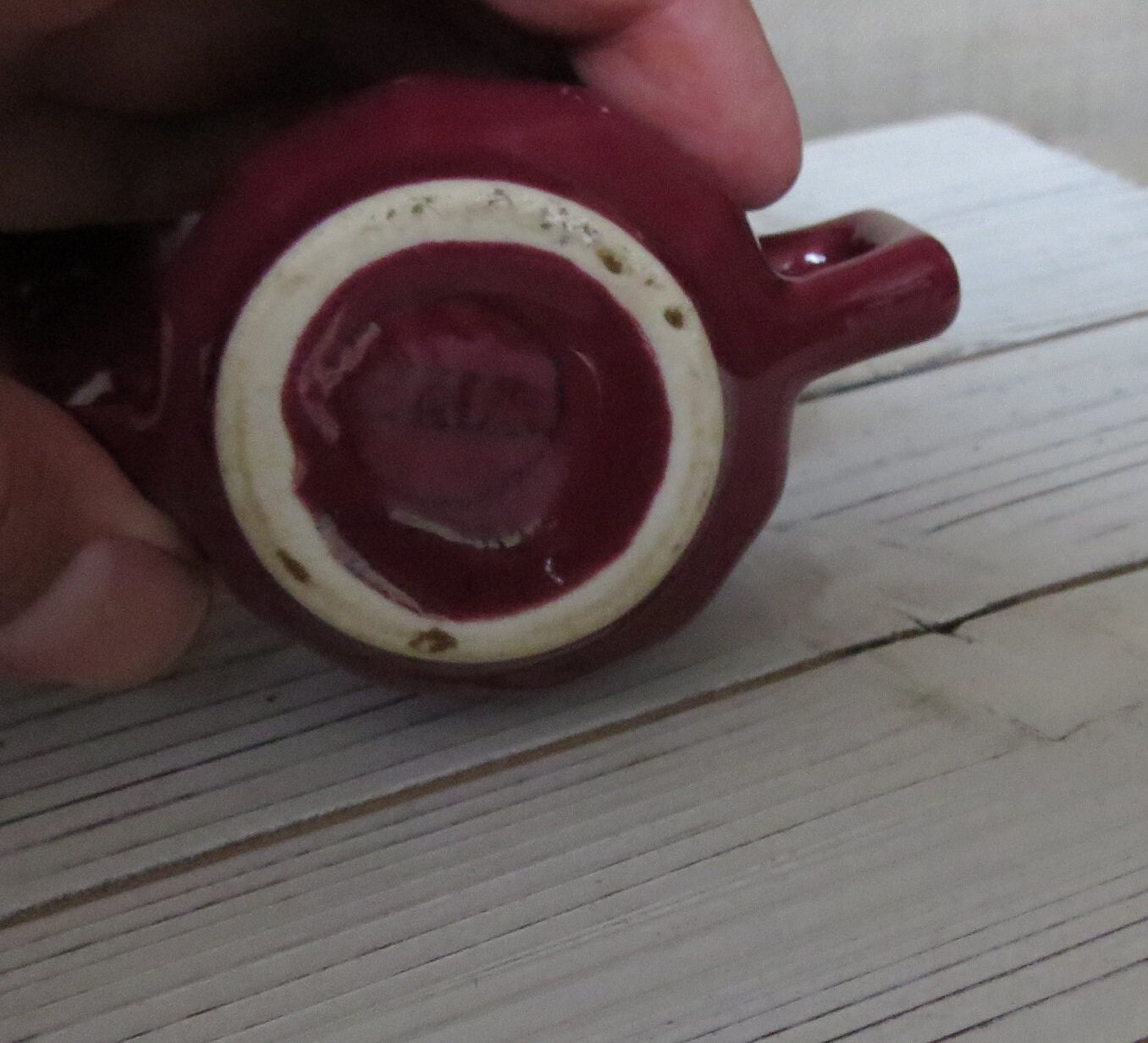 Vintage Hall Restaurant Ware Cranberry/maroon and White Ribbed 1 Cup ...