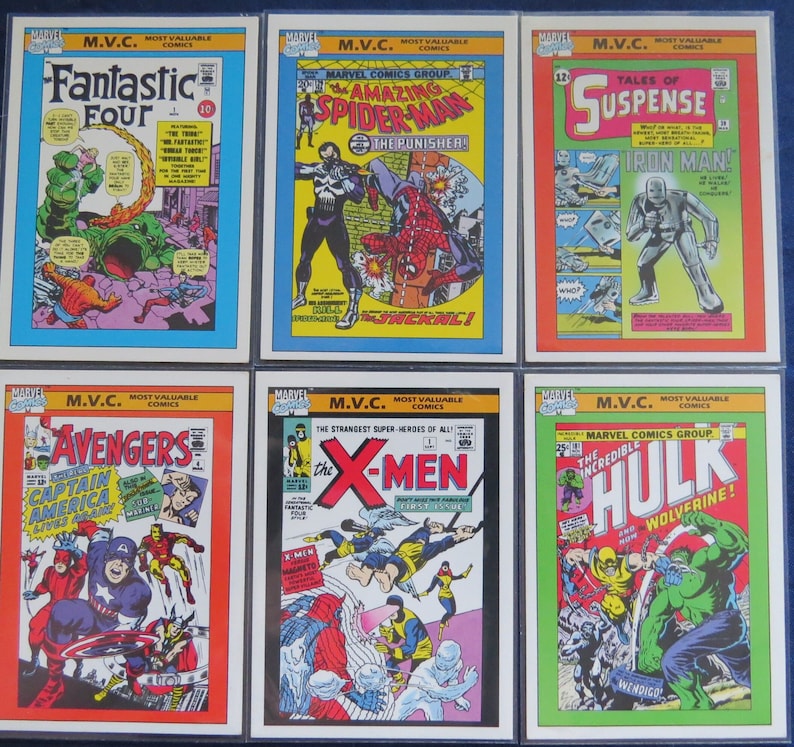 1990 Marvel Impel Most Valuable Comic (MVC) Super Six! Fantastic Four ...