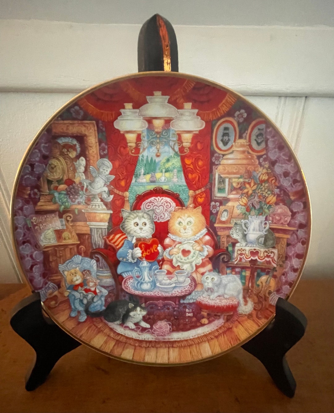 Whisker Wuv Porcelain Plate: Bill Bell Franklin Mint Heirloom - Etsy