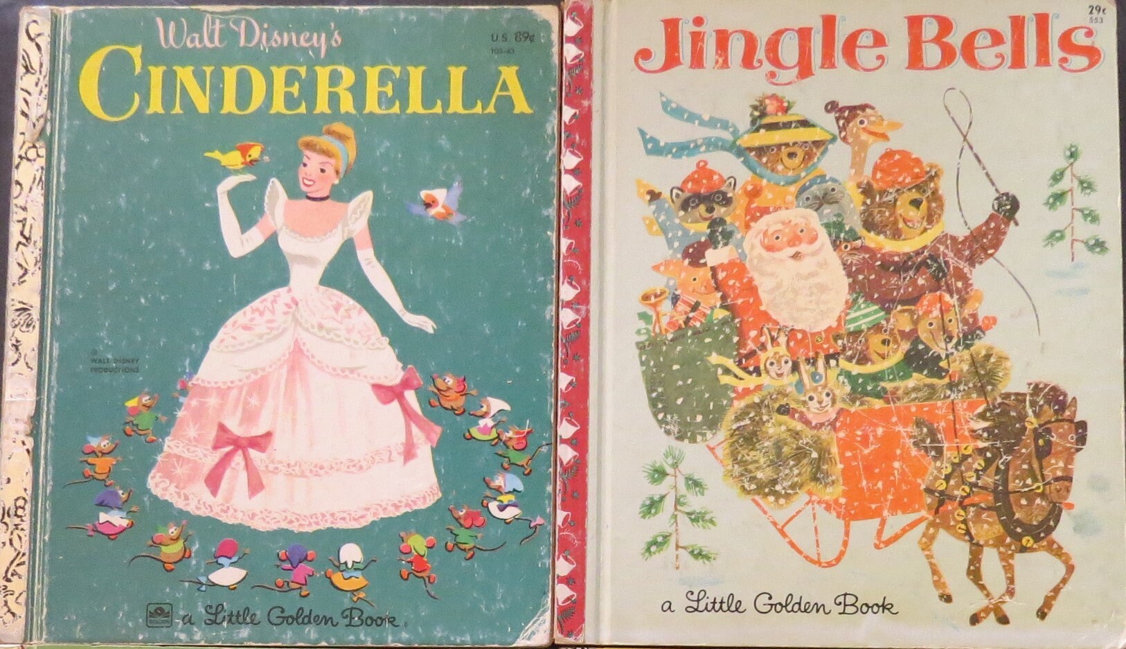 Vintage Rare Little Golden Books Walt Disney Themed Selection of 8 ...