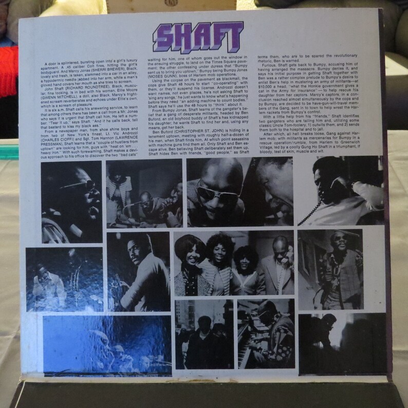 Vintage Shaft Soundtrack. First Release From Enterprise Records 1971 ...