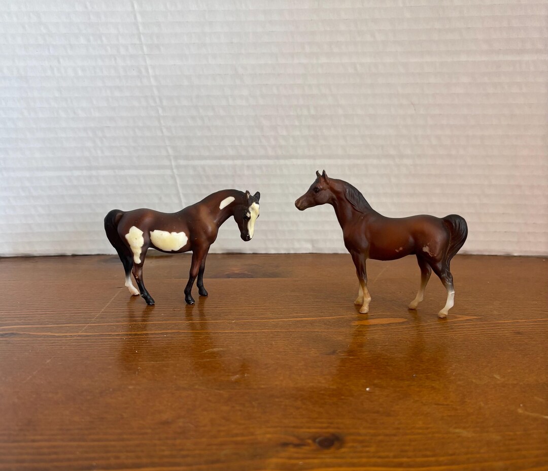 Vintage 1975 Breyer Miniature Horse Figurines Collectible Set of 2 ...