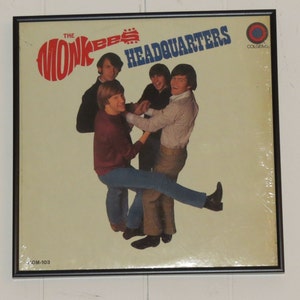 Monkees "headquarters" 1967 LP, Still in Plastic Shrink Wrap and Framed ...