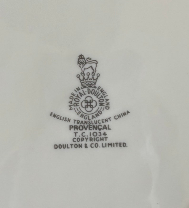 Vintage Royal Doulton Provençal English Translucent China Bread and ...