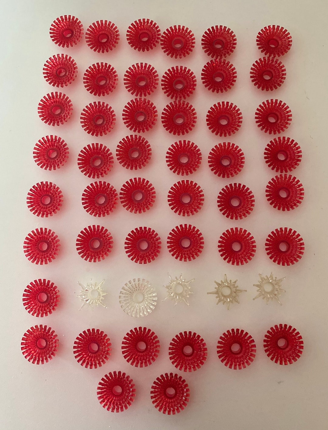 Vintage Red Plastic Starburst Christmas Light Covers - Etsy