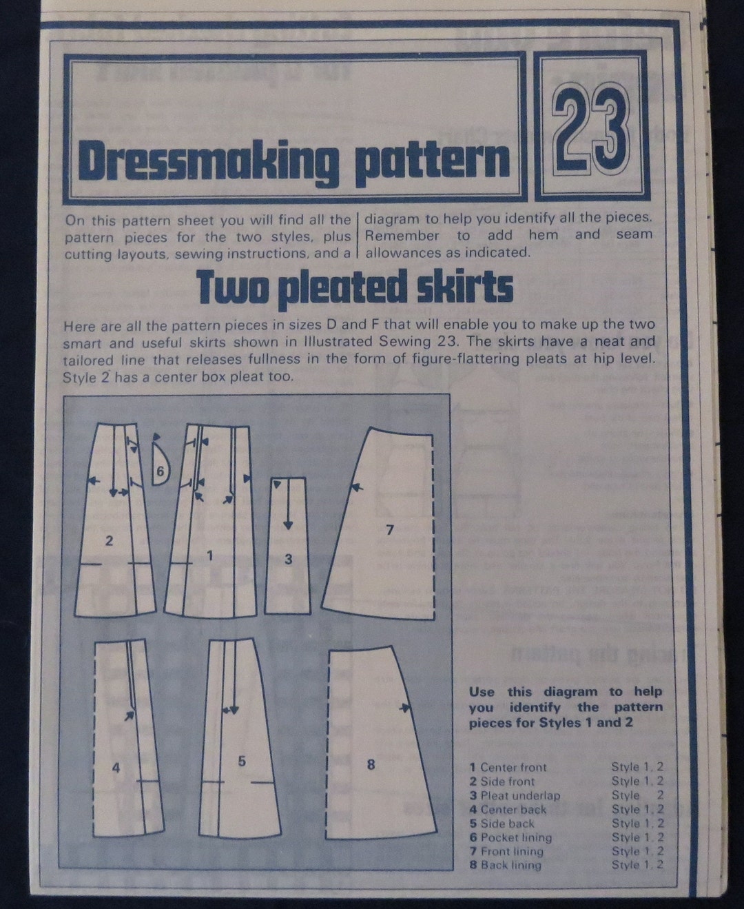 Two Sewing Patterns Trace and Cut: Four Summer Blouses and Two Pleated ...
