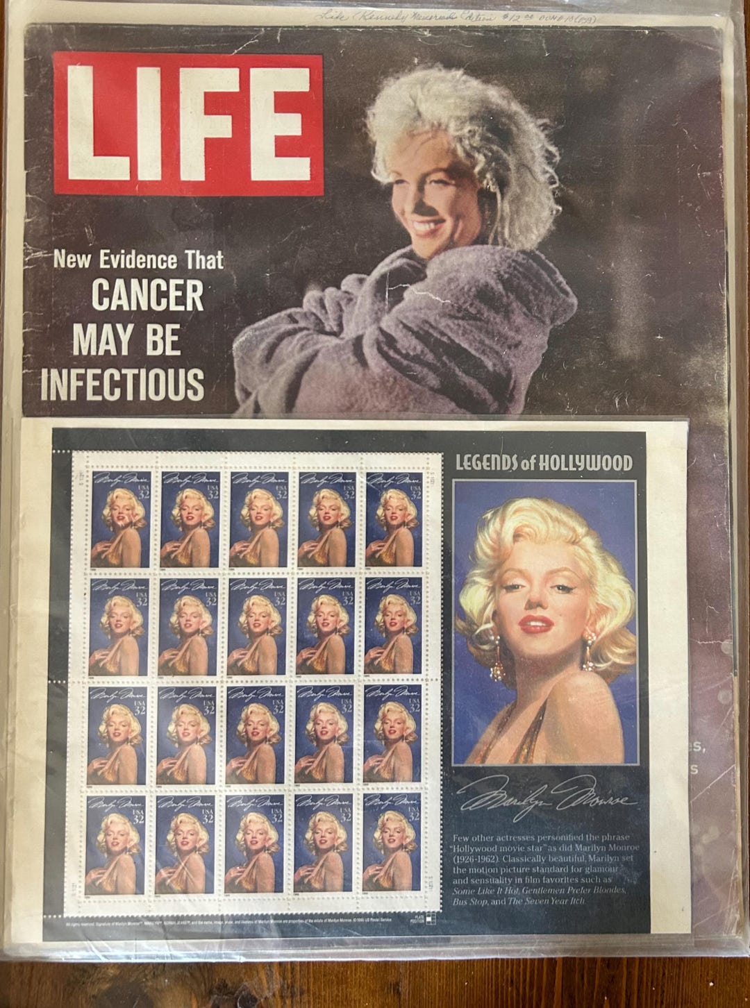 Marilyn Monroe Life Magazine June 1962 & USPS Stamp Sheet - Etsy