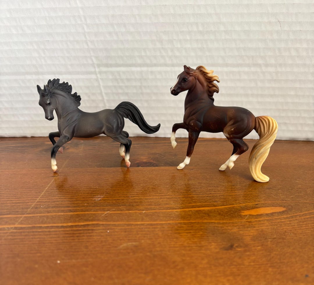 Vintage 1998 and 1999 Breyer Reeves Miniature Horse Figurines Set ...