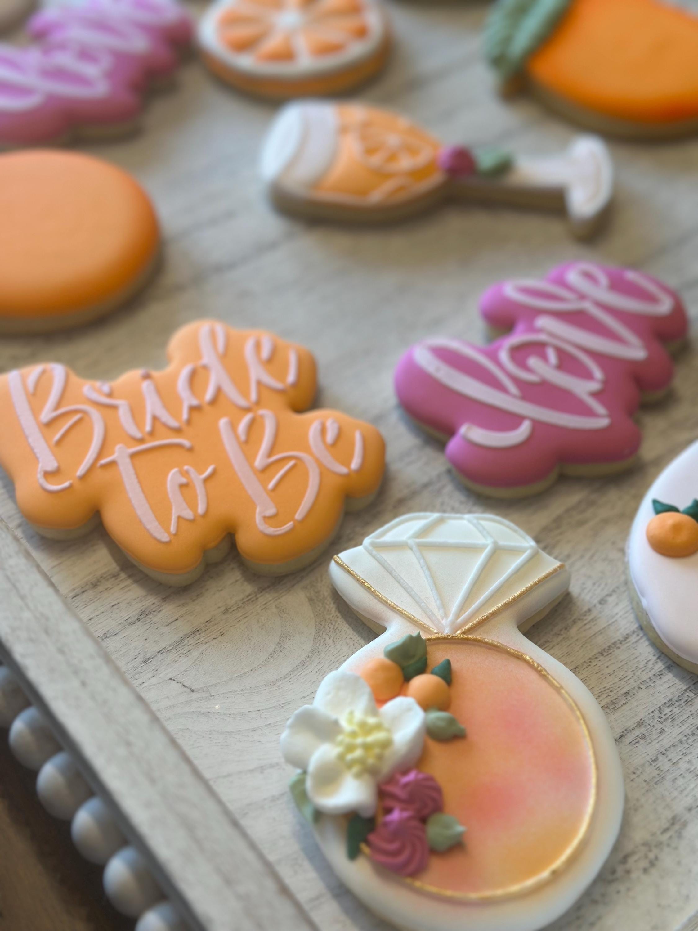 Aperol Spritz Bridal Shower Cookies: Royal Icing, Bride Theme (by the ...