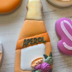 Aperol Spritz Bridal Shower Cookies: Royal Icing, Bride Theme (by the ...